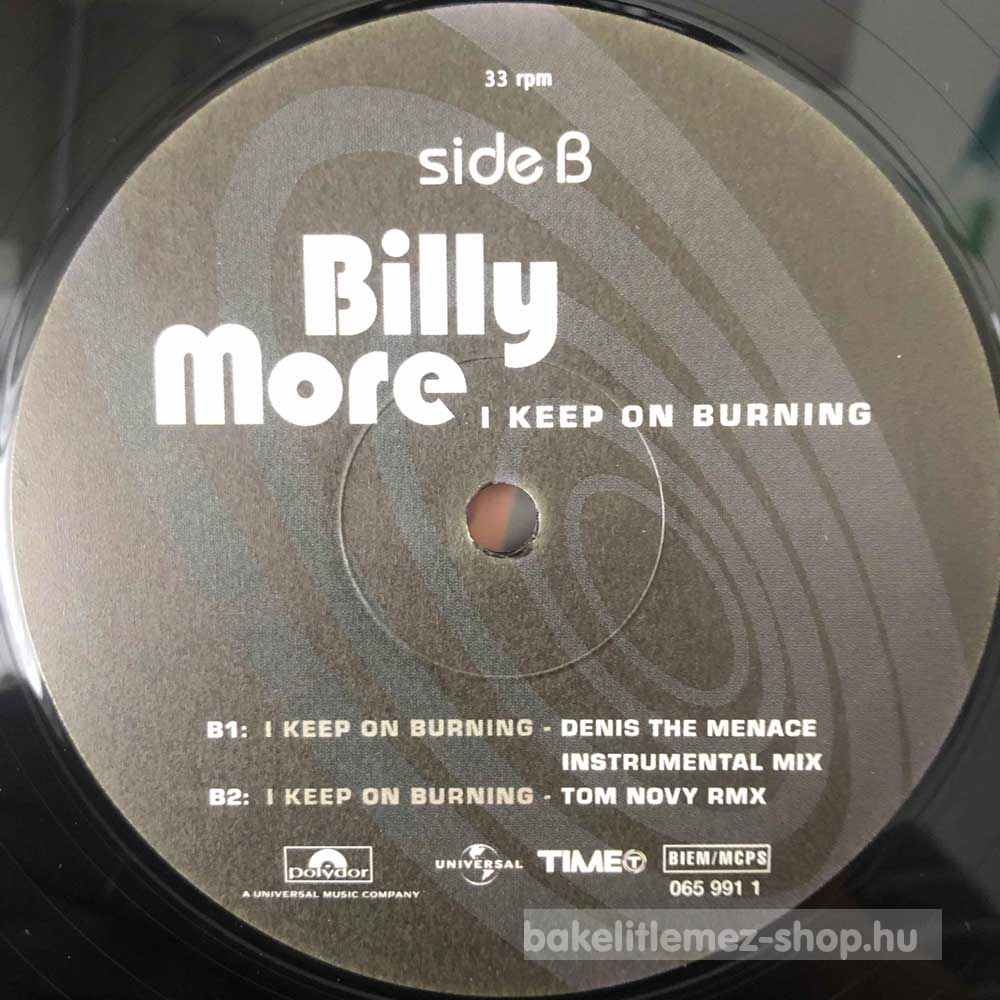 Billy More I Keep On Burning DE - Bakelit lemez shop